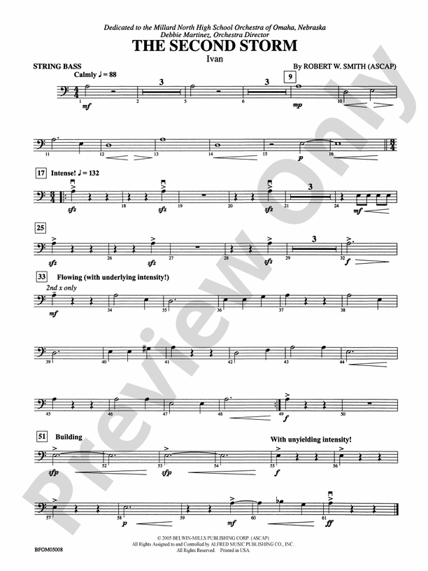 The Second Storm (Ivan): String Bass: String Bass Part - Digital Sheet ...