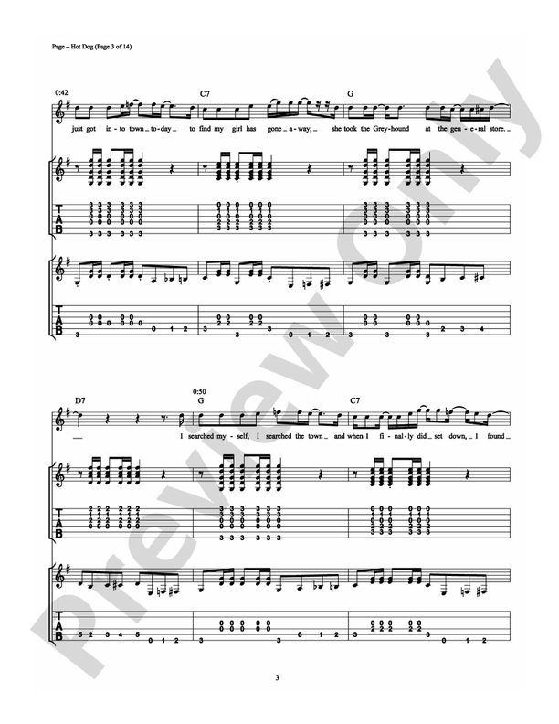 Hot Dog: Guitar TAB: Led Zeppelin - Digital Sheet Music Download