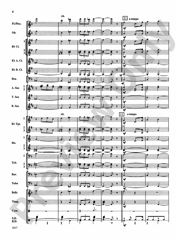 March with Fanfares: Concert Band Conductor Score & Parts: Frank ...