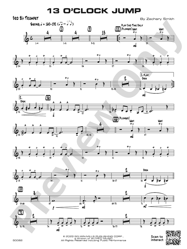 13 OCLOCK JUMP/JFY: 3rd B-flat Trumpet: 3rd B-flat Trumpet Part ...