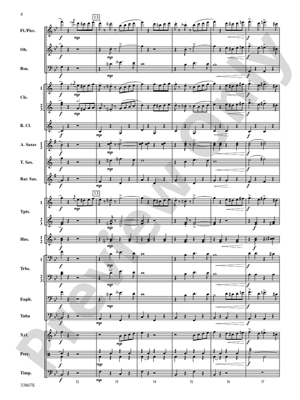 The American Stride: Concert Band Conductor Score & Parts: H. A ...