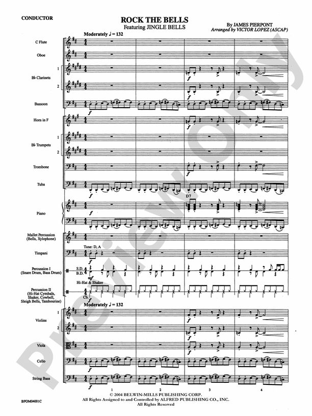 Rock the Bells: Score: Full Orchestra Score - Digital Sheet Music Download