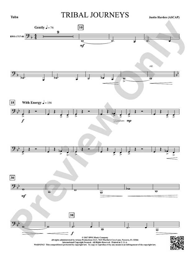 Tribal Journeys: Tuba: Tuba Part: Justin Harden - Digital Sheet Music ...