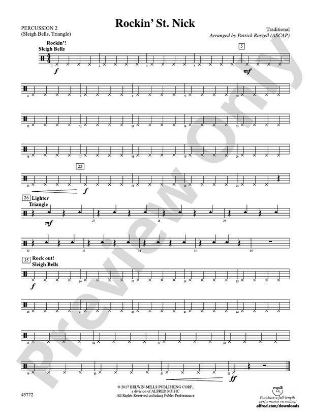 Rockin' St. Nick: 2nd Percussion: 2nd Percussion Part - Digital Sheet ...