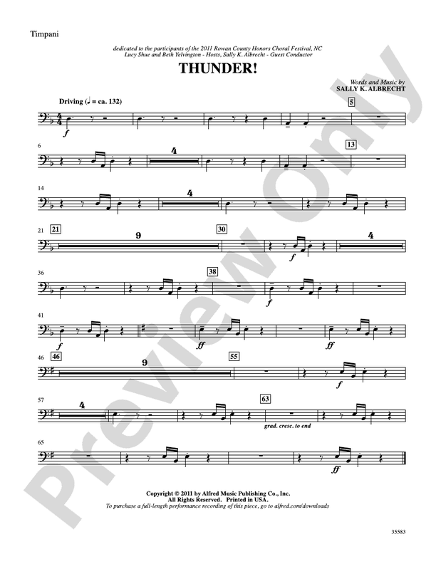 Thunder!: Timpani: Timpani Part - Digital Sheet Music Download
