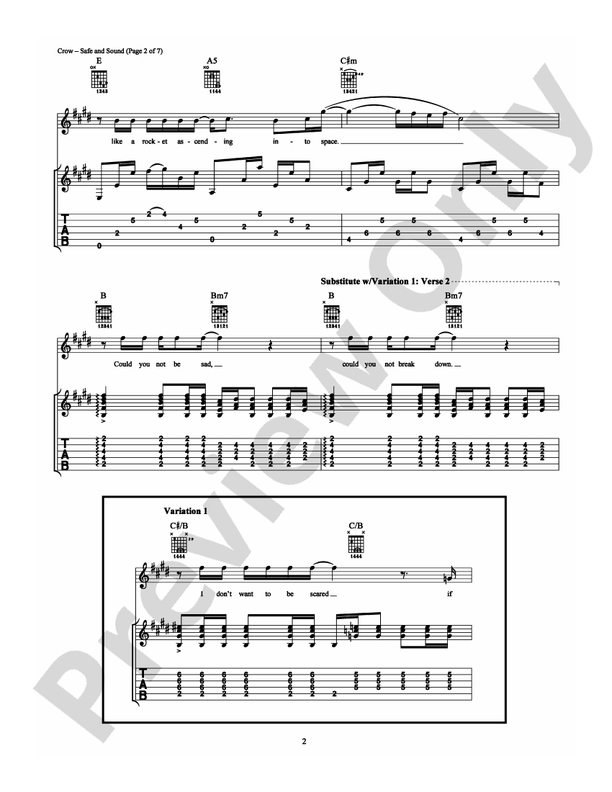 Safe and Sound: Guitar TAB: Sheryl Crow - Digital Sheet Music Download