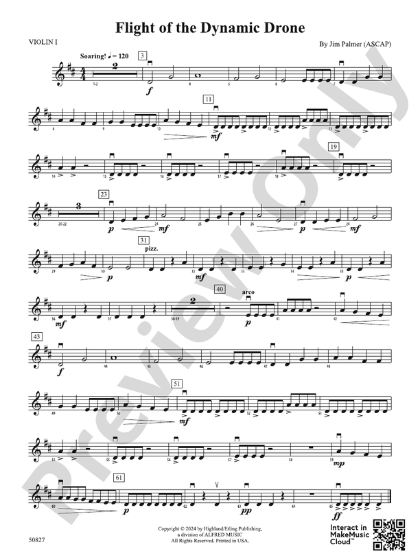 Flight of the Dynamic Drone: 1st Violin: 1st Violin Part - Digital ...