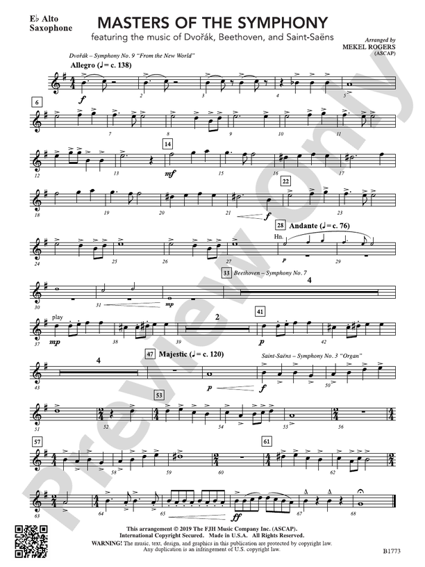 Masters of the Symphony: E-flat Alto Saxophone: E-flat Alto Saxophone ...