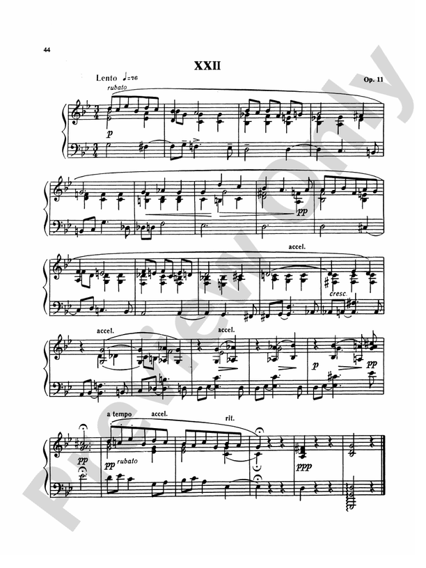 Scriabin: Preludes: Op. 11, No. 22 Part - Digital Sheet Music Download