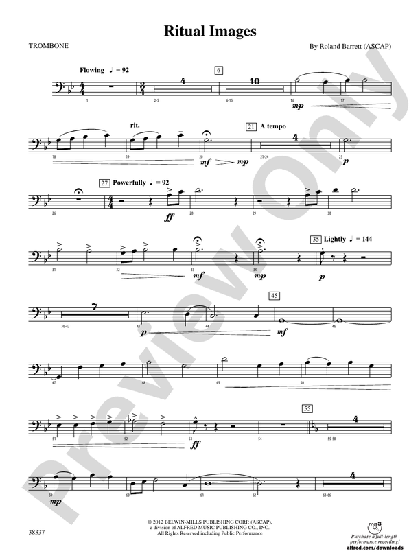 Ritual Images: 1st Trombone: 1st Trombone Part - Digital Sheet Music Download
