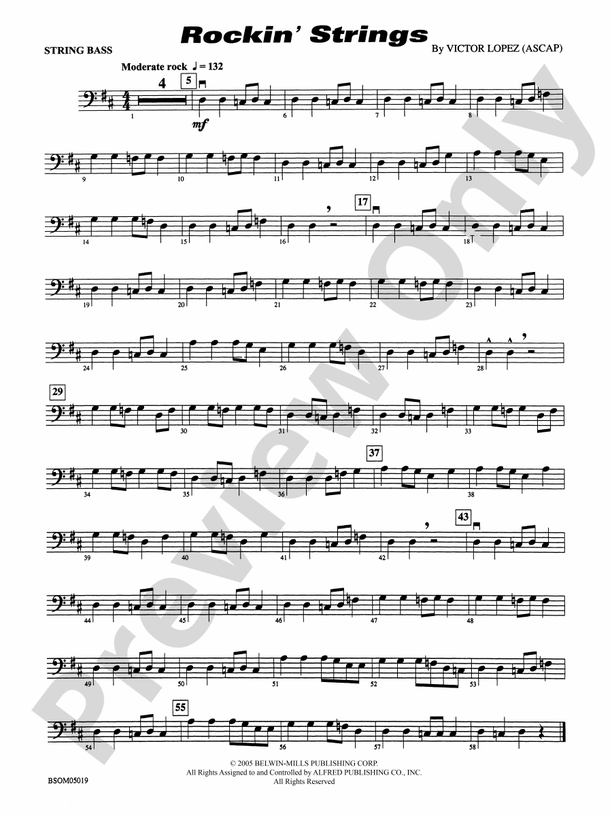 Rockin' Strings: String Bass: String Bass Part - Digital Sheet Music ...