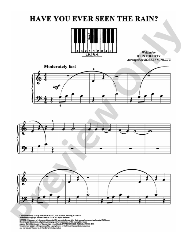 Have You Ever Seen the Rain?: Easy Piano: Creedence Clearwater Revival - Digital Sheet Music ...