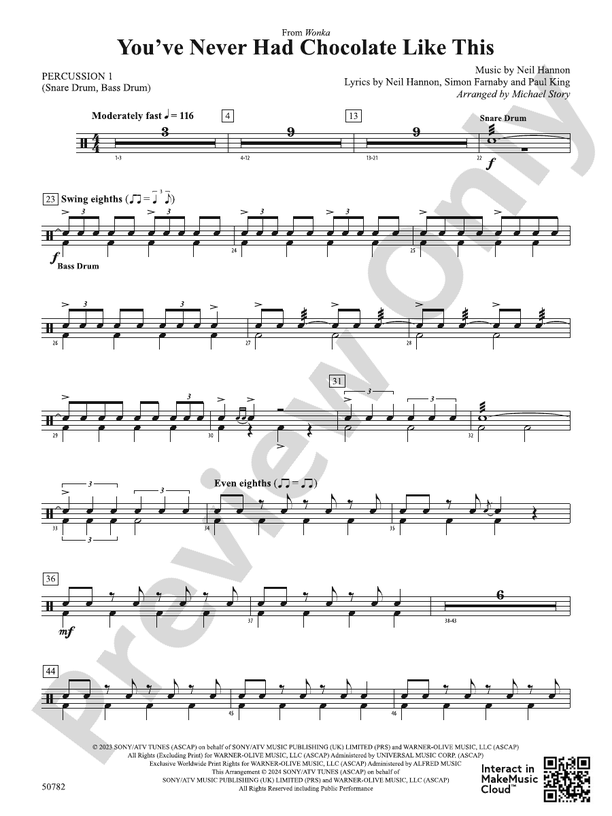 You've Never Had Chocolate Like This: 1st Percussion: 1st Percussion ...