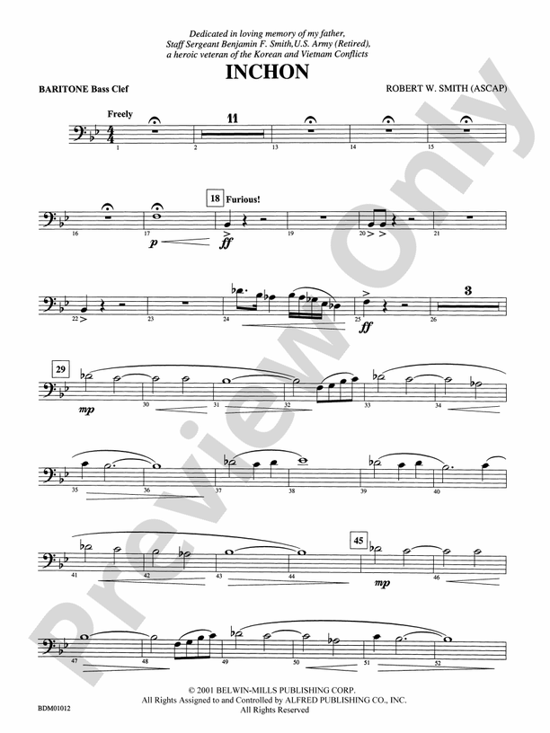 Inchon: Baritone B.C.: Baritone B.C. Part - Digital Sheet Music Download