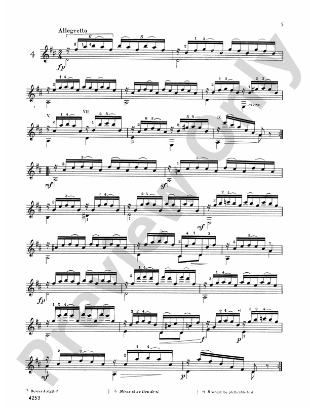 Carcassi: Melodic and Progressive Etudes, Op. 60: No. 4 Part - Digital ...