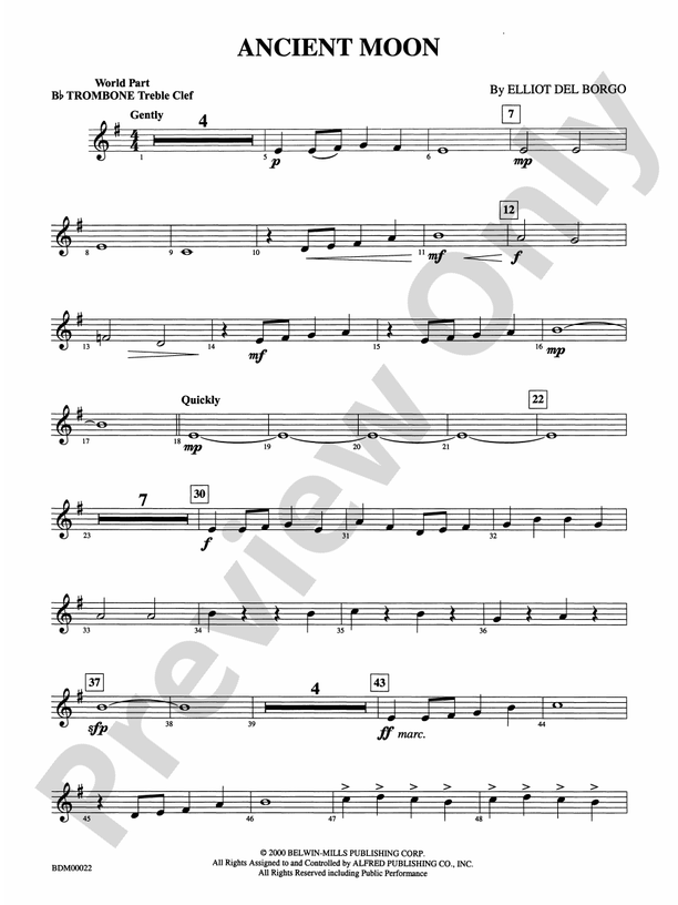 Ancient Moon: (wp) 1st B-flat Trombone T.C.: (wp) 1st B-flat Trombone T ...