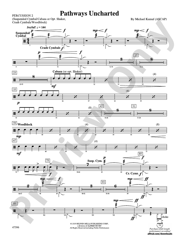 Pathways Uncharted 2nd Percussion 2nd Percussion Part Digital Sheet