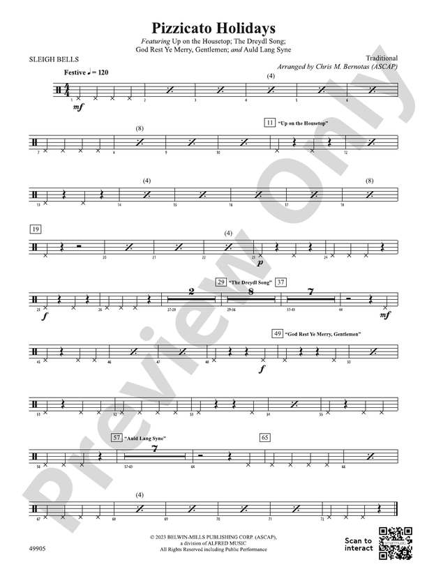 Pizzicato Holidays: 1st Percussion: 1st Percussion Part - Digital Sheet Music Download