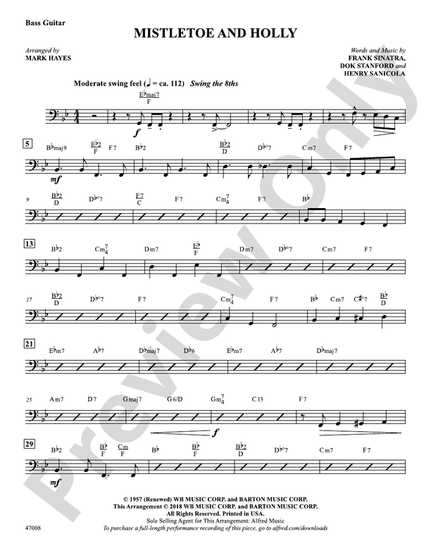Mistletoe and Holly: String Bass: String Bass Part - Digital Sheet ...