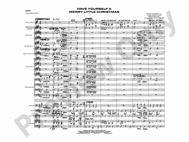Have Yourself a Merry Little Christmas: Score: Vocal Jazz Score - Digital Sheet Music Download