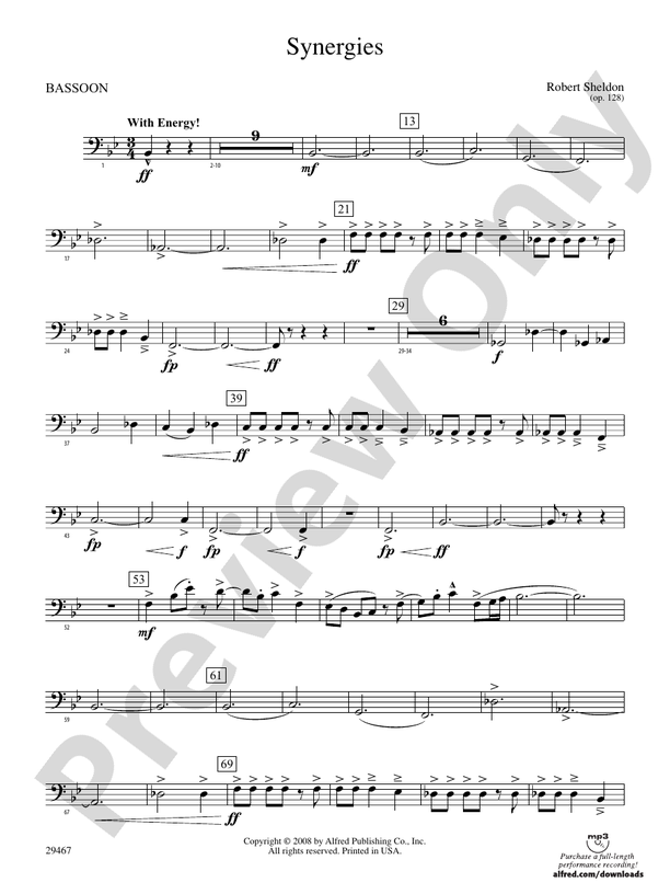 Synergies: Bassoon: Bassoon Part - Digital Sheet Music Download