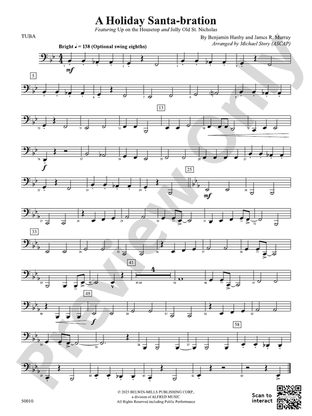A Holiday Santa-bration: Tuba: Tuba Part - Digital Sheet Music Download