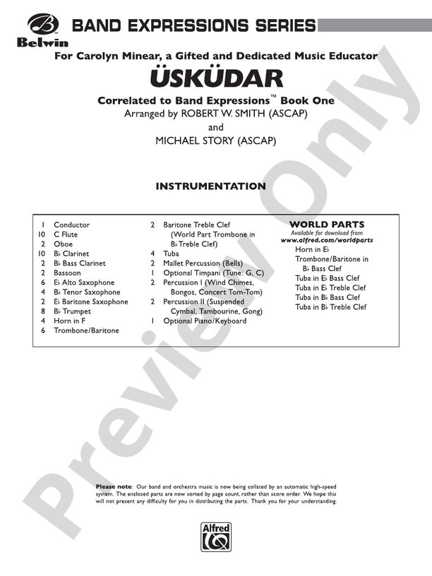 ÜskÜdar: Score: Concert Band Score - Digital Sheet Music Download