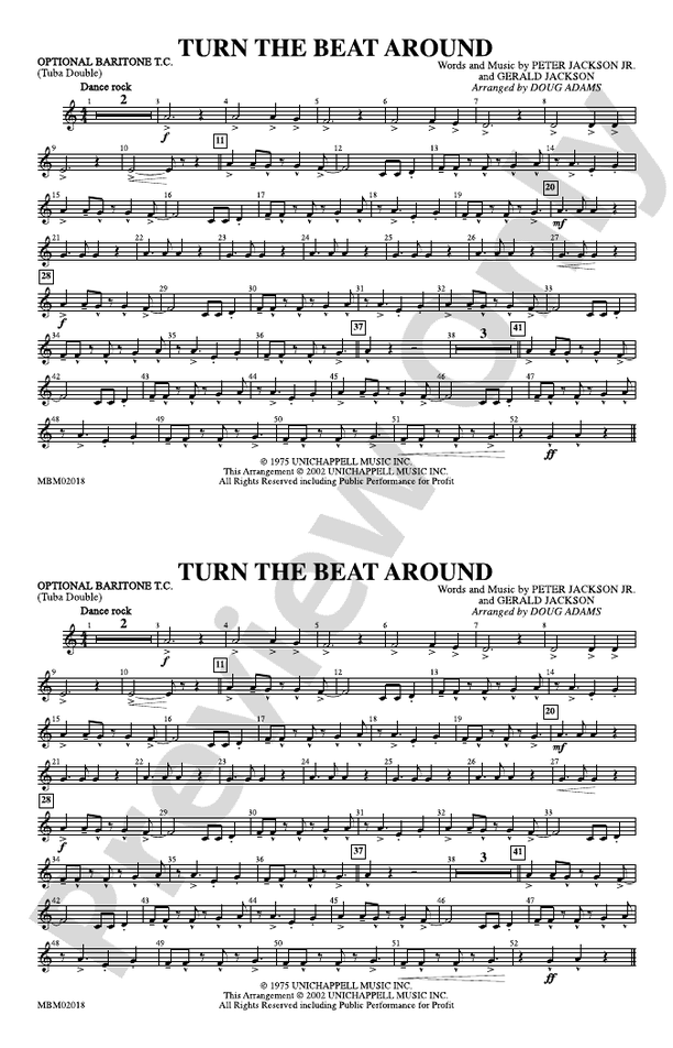 Turn the Beat Around: Optional Baritone T.C. (Tuba Double): Optional ...