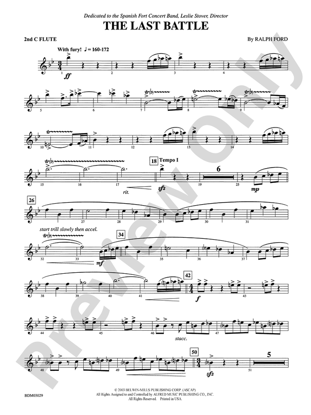 The Last Battle: 2nd Flute: 2nd Flute Part - Digital Sheet Music Download