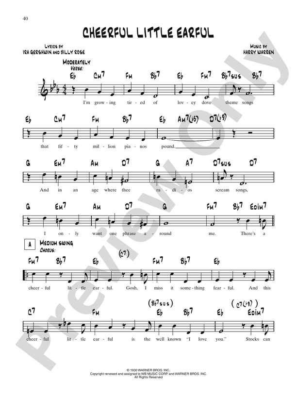 Cheerful Little Earful: Guitar: Harry Warren - Digital Sheet Music Download
