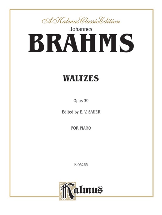 Brahms: Waltzes, Op. 39: Waltz 15 Part - Digital Sheet Music Download