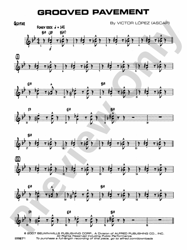 Grooved Pavement: Guitar: Guitar Part - Digital Sheet Music Download