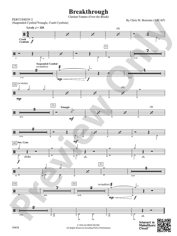 Breakthrough: 2nd Percussion: 2nd Percussion Part - Digital Sheet Music Download