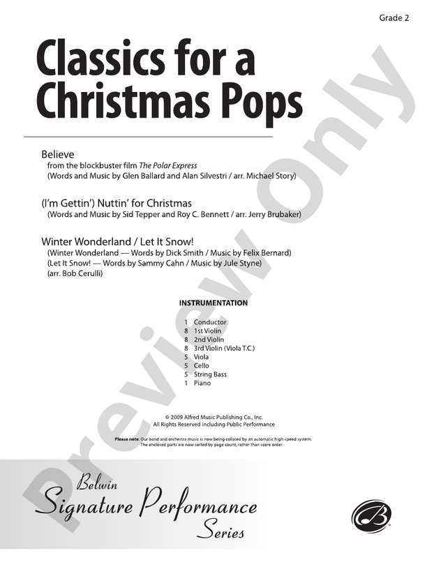 Classics for a Christmas Pops, Level 2: Score: String Orchestra Score ...