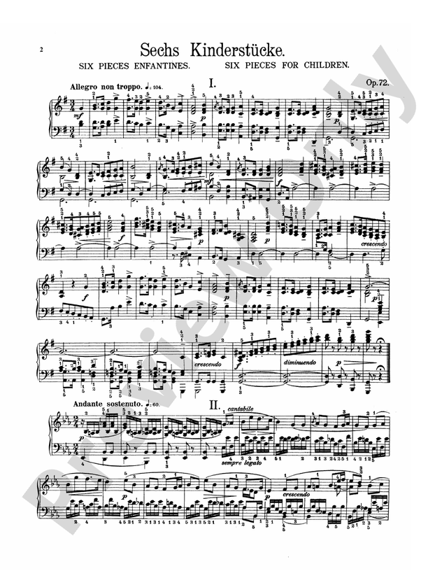 Mendelssohn: Children's Pieces, Op. 72: Children's Piece, No. 2 Part ...