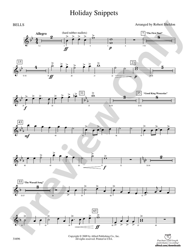 Holiday Snippets: Bells: Bells Part - Digital Sheet Music Download