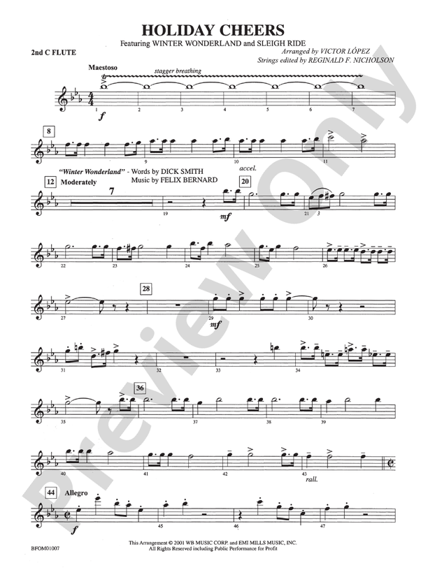 Holiday Cheers: 2nd Flute: 2nd Flute Part - Digital Sheet Music Download