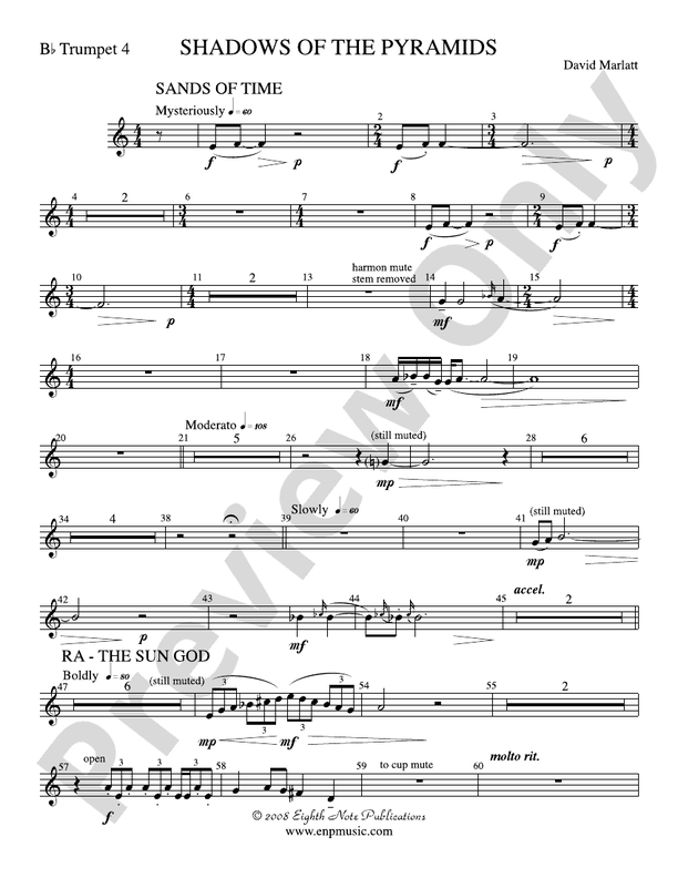 Shadows of the Pyramids: 4th B-flat Trumpet: 4th B-flat Trumpet Part ...