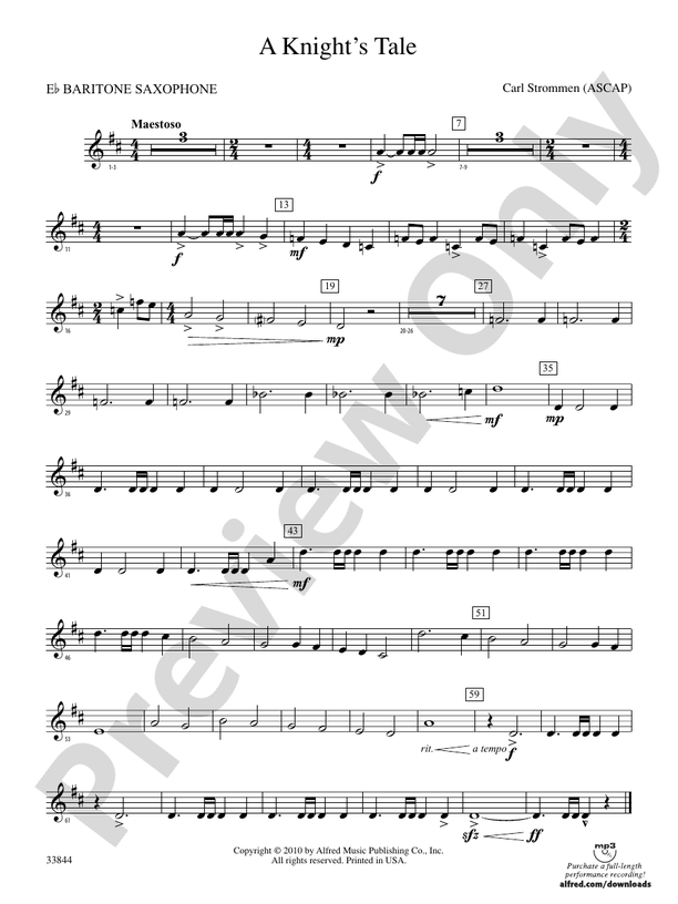 A Knight's Tale: E-flat Baritone Saxophone: E-flat Baritone Saxophone ...