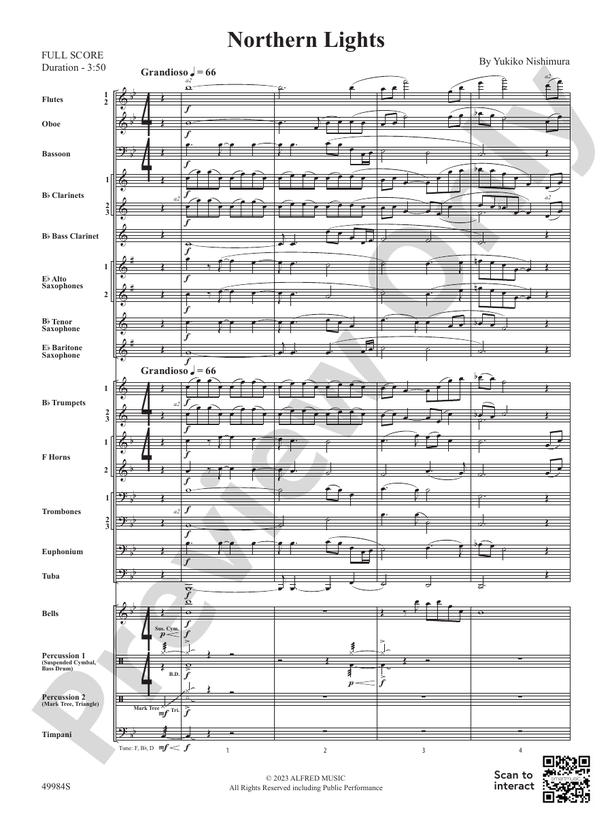 Northern Lights: Score: Concert Band Score - Digital Sheet Music Download