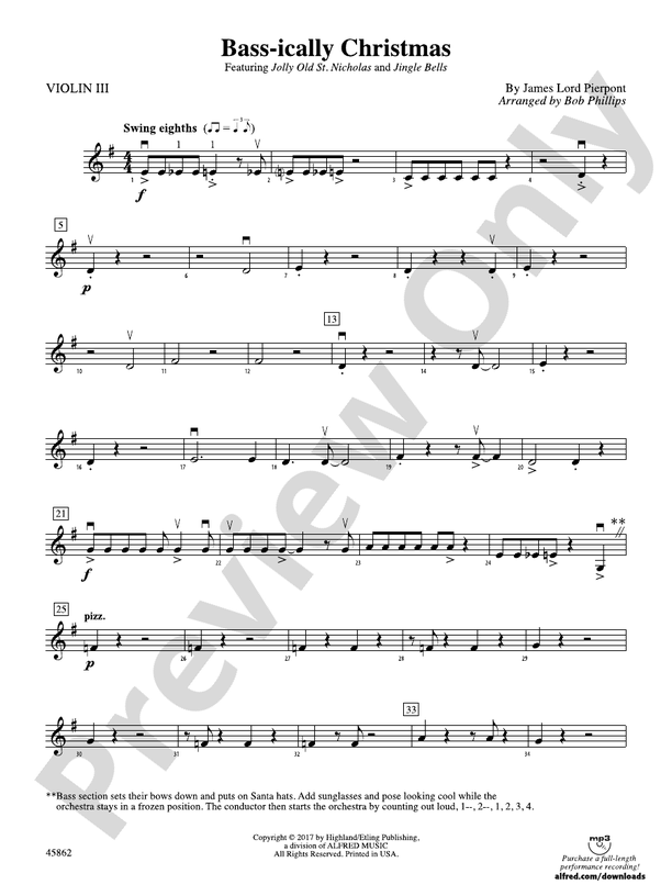 Bass-ically Christmas: 3rd Violin (Viola [TC]): 3rd Violin (Viola [TC ...