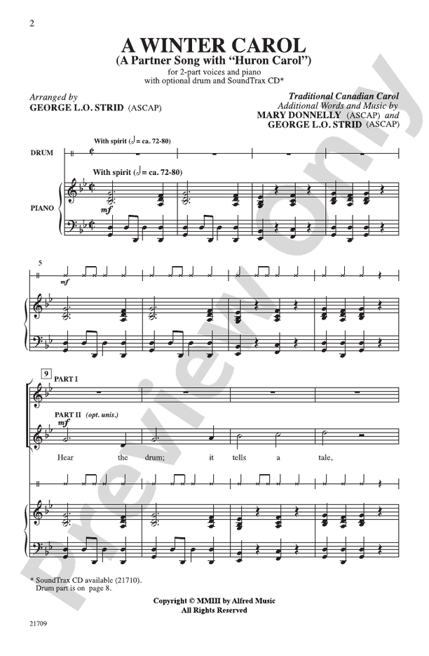 A Winter Carol: 2-Part Choral Octavo - Digital Sheet Music Download