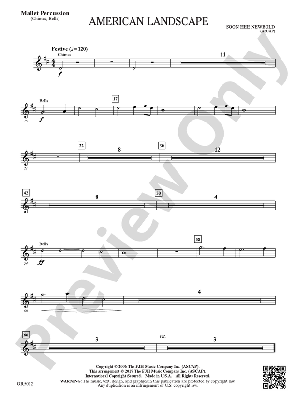American Landscape: Mallet Percussion: Mallet Percussion Part: Soon Hee ...