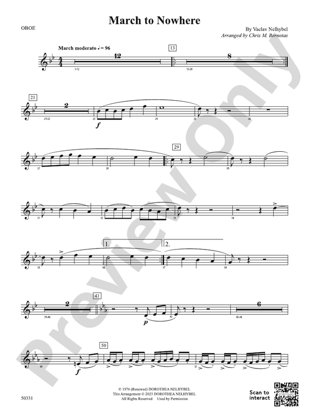 March to Nowhere: Oboe: Oboe Part - Digital Sheet Music Download