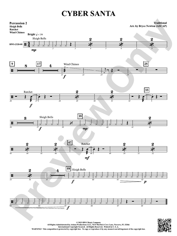 Cyber Santa: 2nd Percussion: 2nd Percussion Part - Digital Sheet Music ...