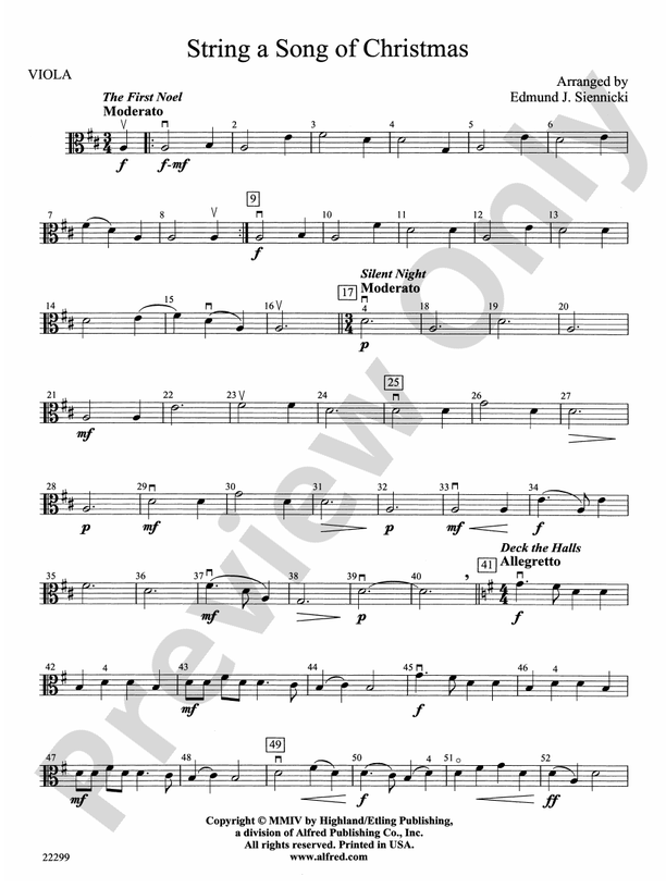 String a Song of Christmas: Viola: Viola Part - Digital Sheet Music ...