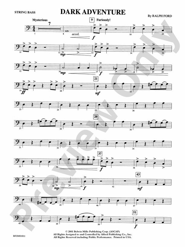 Dark Adventure: String Bass: String Bass Part - Digital Sheet Music ...