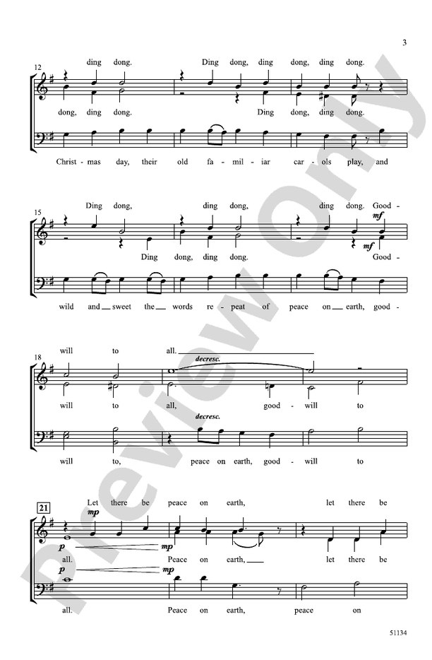 I Heard the Bells: 3-Part Mixed a cappella Choral Octavo: Ruth Morris Gray - Digital Sheet Music ...