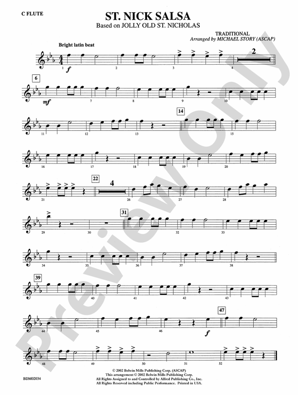 St. Nick Salsa: Flute: Flute Part - Digital Sheet Music Download