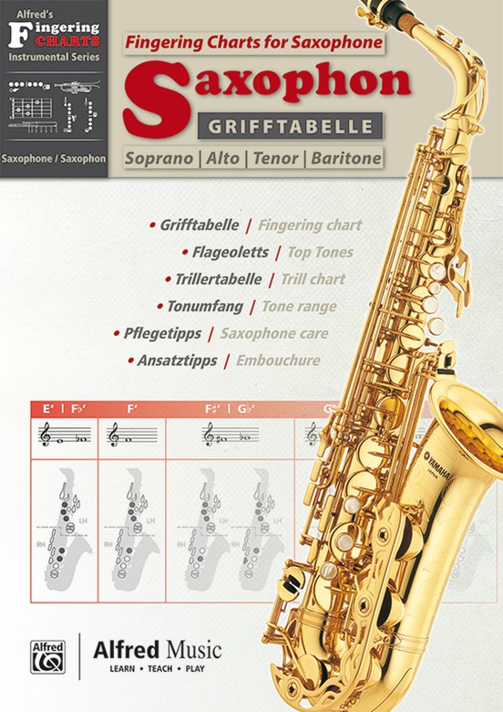 Grifftabelle Saxophon Fingering Charts for Saxophone: Saxophone Chart ...